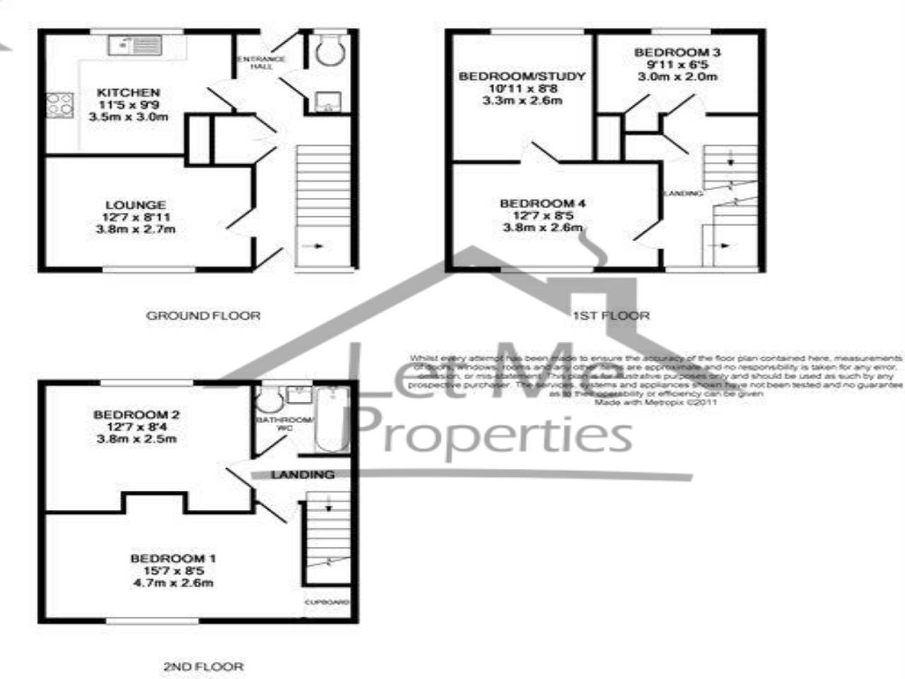 4 bed student house to rent on Link Walk, Hatfield, AL10 8TS | StuRents